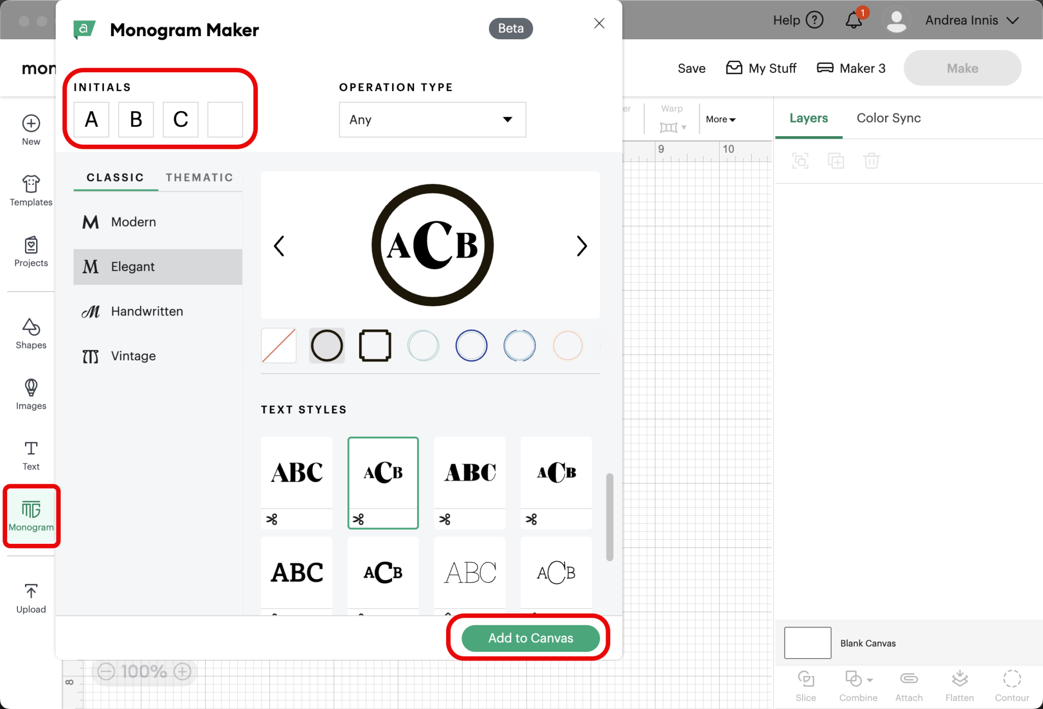 How to Create Free Monogram Projects in Cricut
